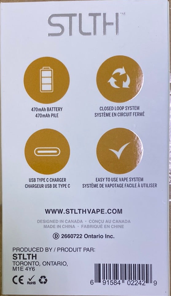 Gold 470mAh STLTH Anodized Device – vapewholesaler.ca